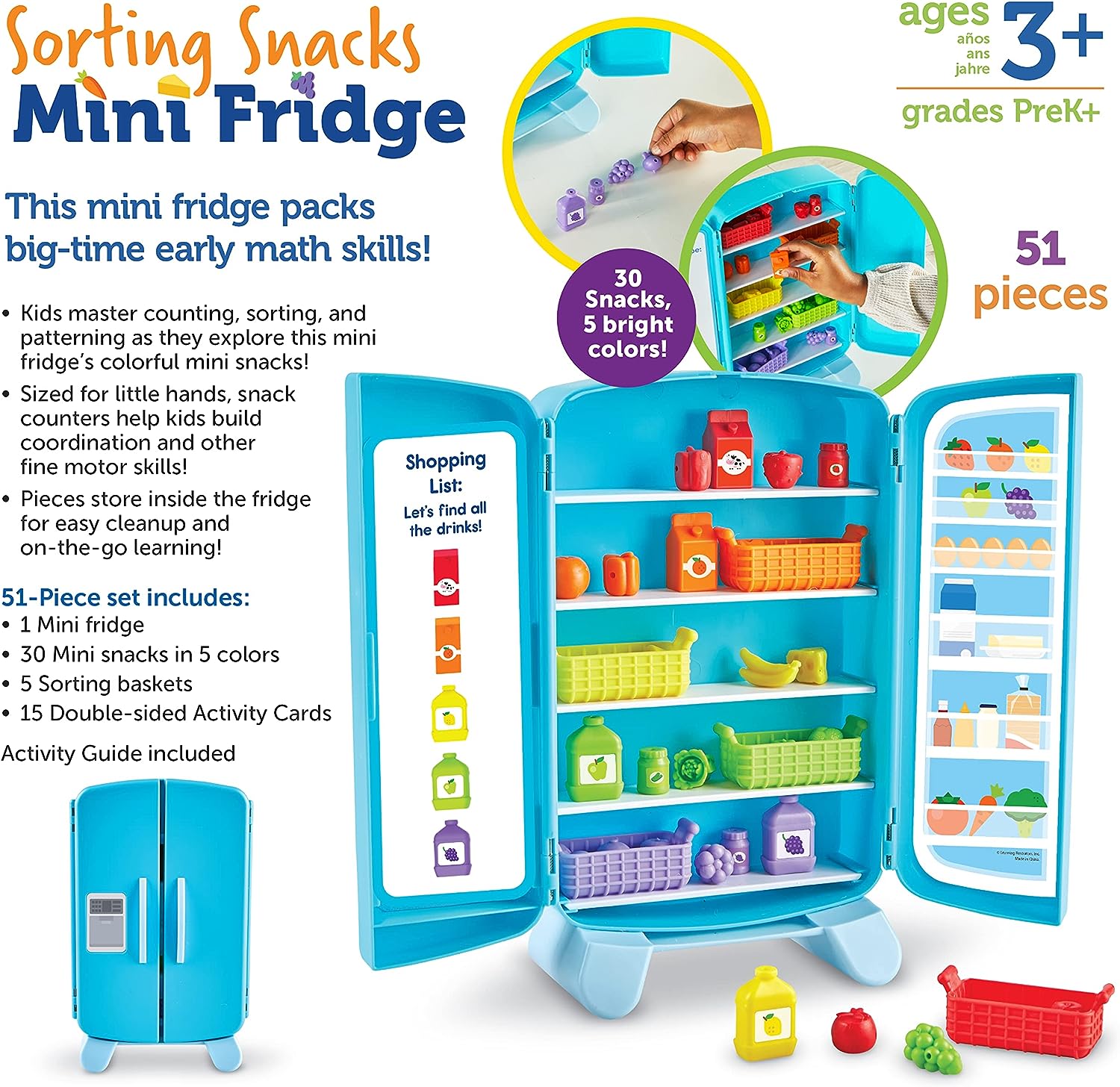 Learning Resources Sorting Snacks Mini Fridge - I Can Toyshop