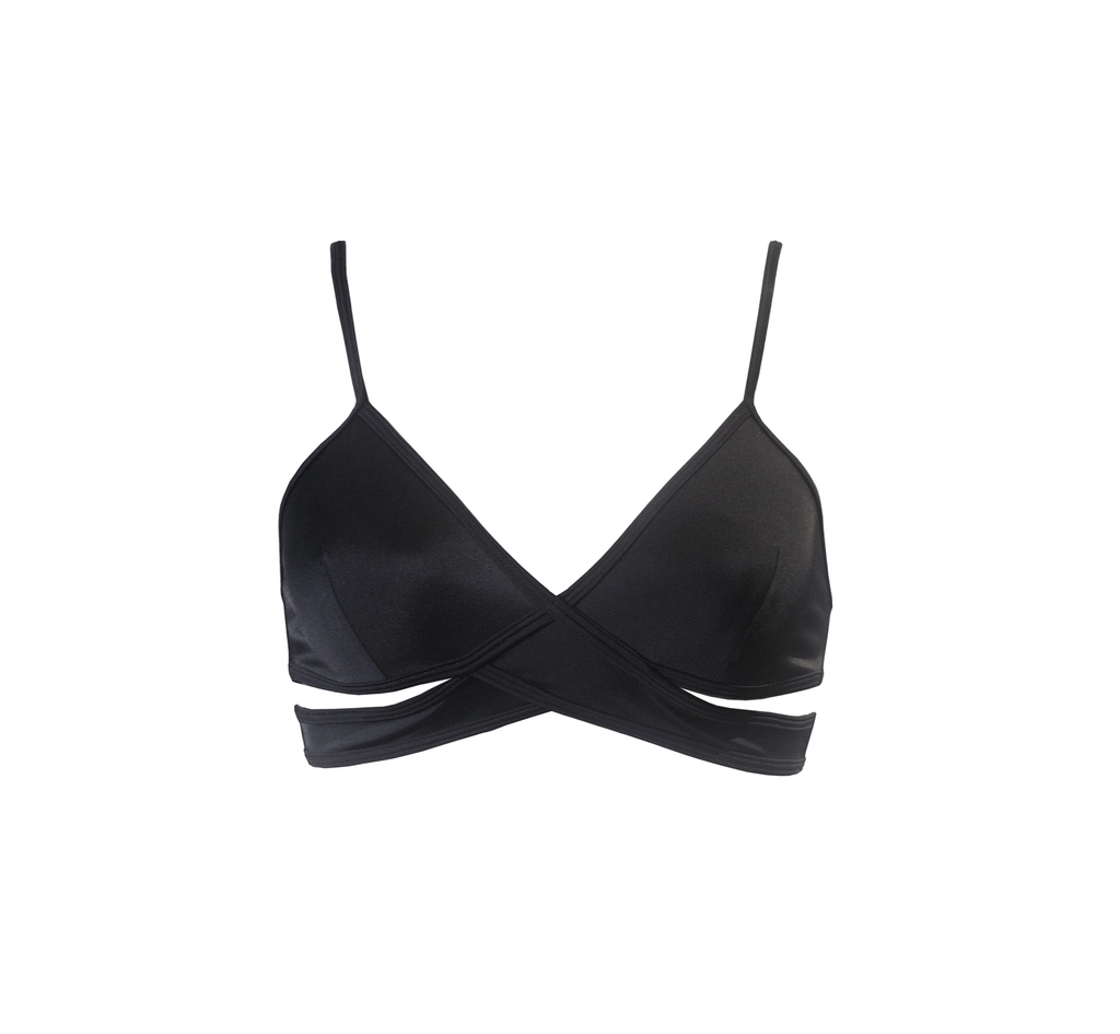 Black cross-front top - Hamade - Hamade - Hamade - Hamade - H - Hamade