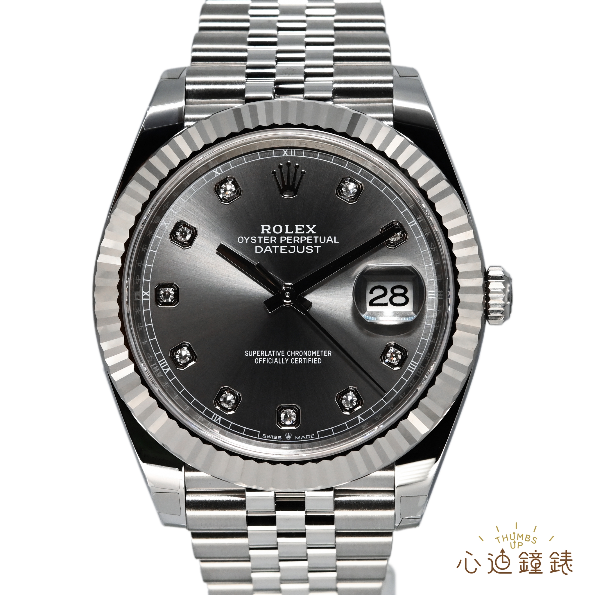 (Brand New)Rolex Datejust 41mm 126334 Rhodium Dial - thumbsupwatch
