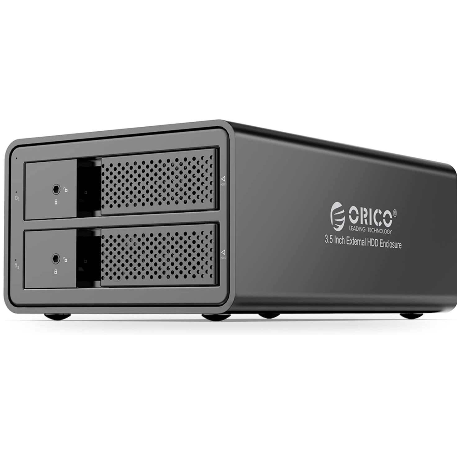 ORICO Aluminum 2 bay 3.5-Inch External Hard Drive Enclosure (Support 16TB HDD) [9528U3] - ORICO-HK
