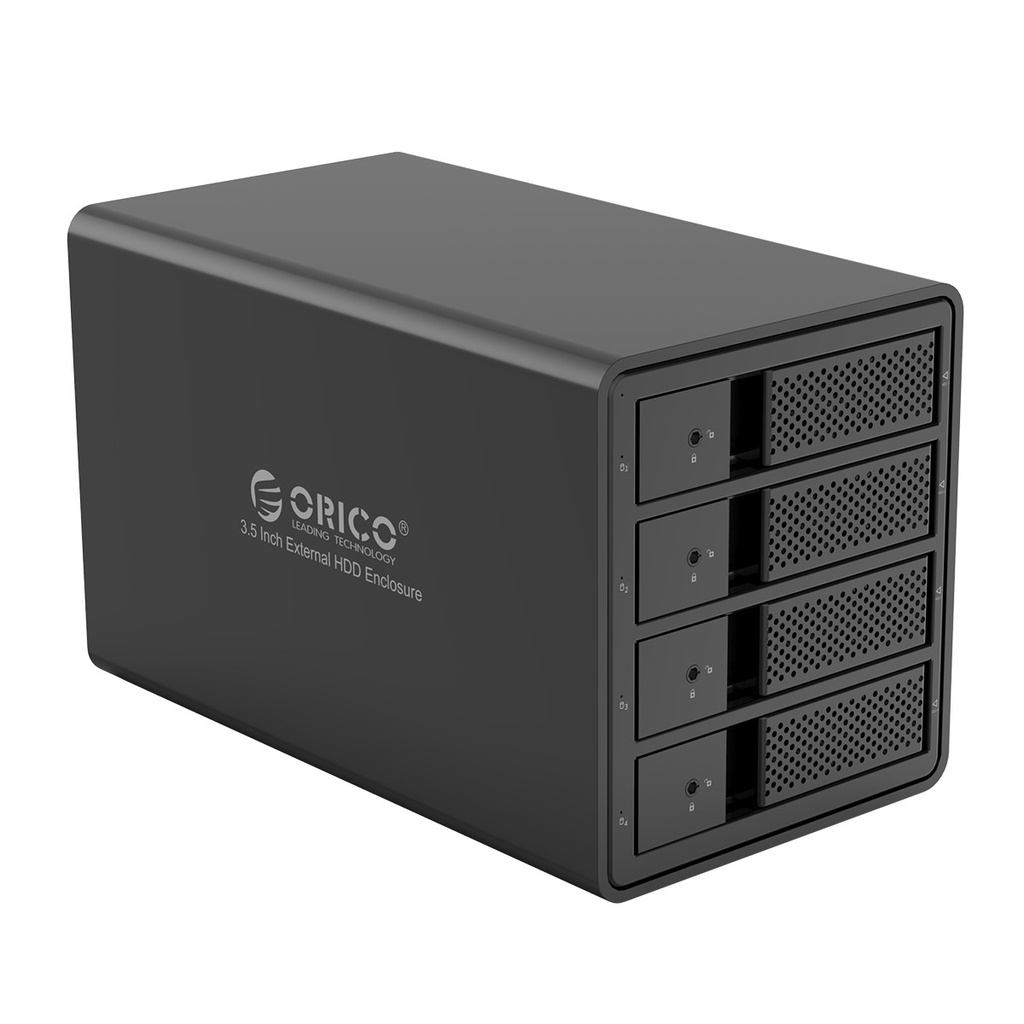 ORICO Aluminum 4 bay 3.5 inch SATA Hard Drive Enclosure (Sup - ORICO-HK