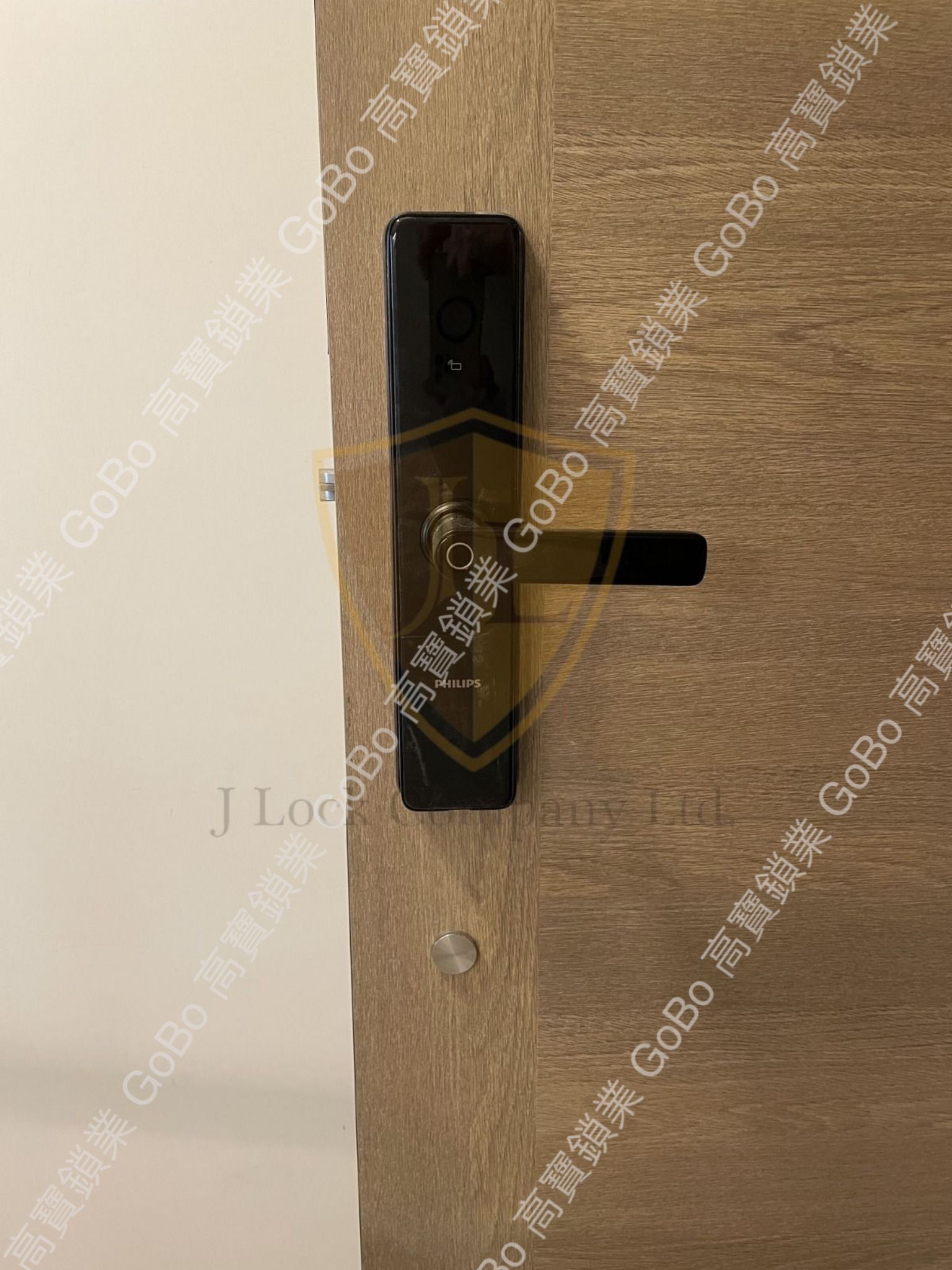 屯門 OMAOMA 裝電子門鎖 Philips 603E 曜石黑色