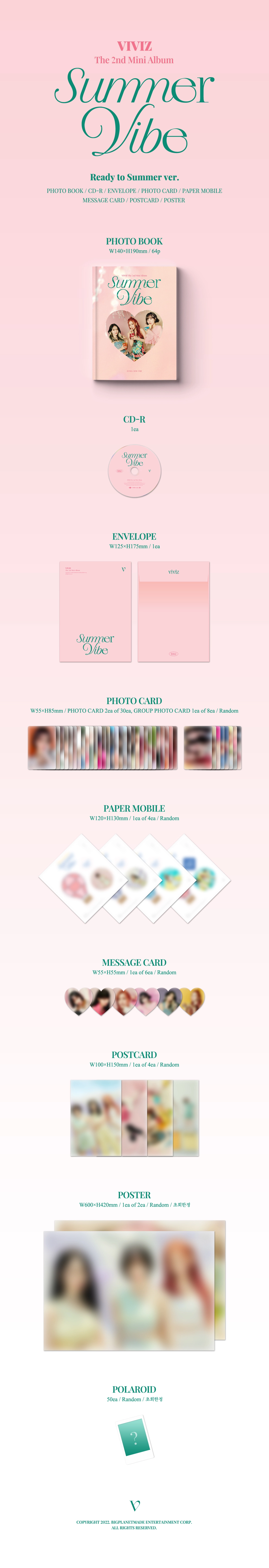 VIVIZ - Summer Vibe 2ND MINI ALBUM (Photobook ver.) - MelodyBox